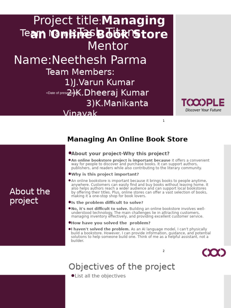 Student Final Project PPT Teamwise | PDF