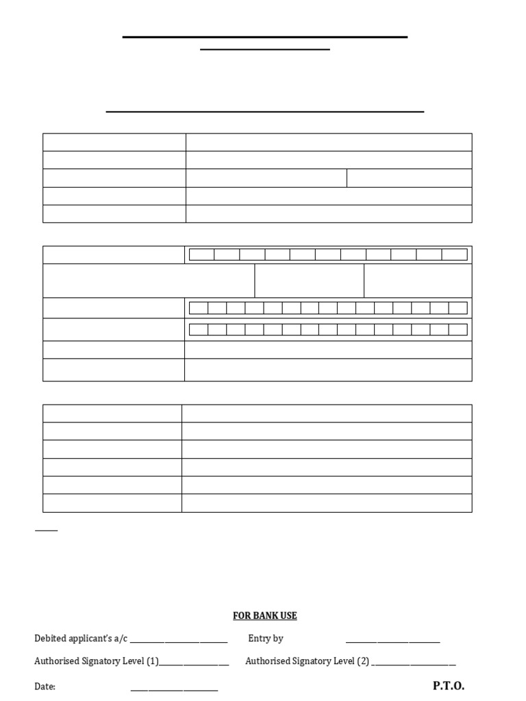 RTGS Funds Transfer Applicatin Form | PDF