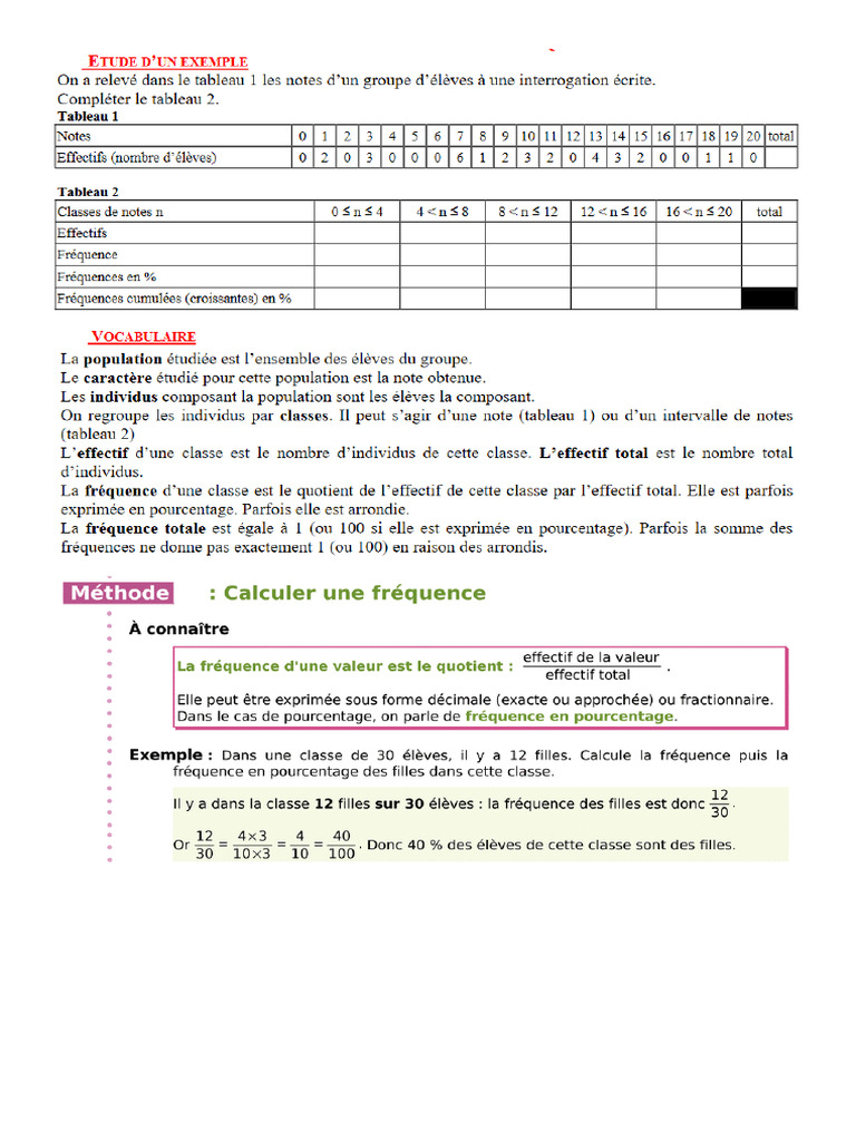 MATH Stats_cours | PDF