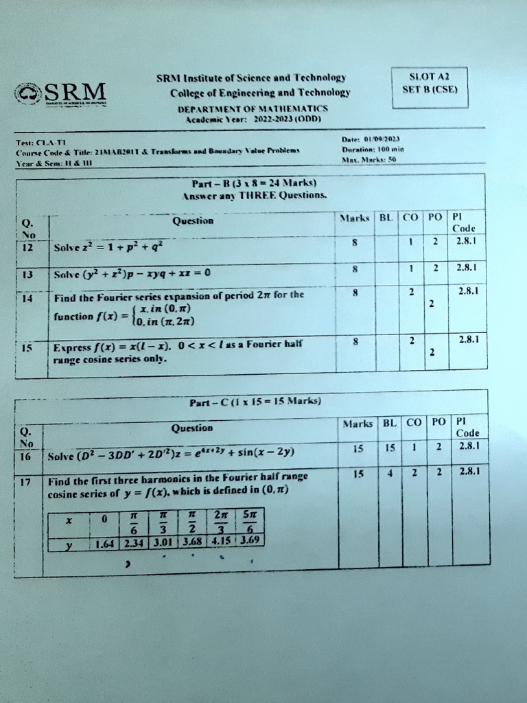 Unit 1 and 2, CT-1, TBVP | PDF