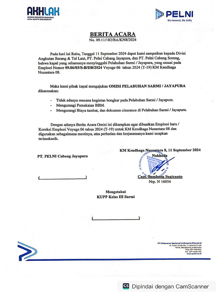 Omisi Pelabuhan Sarmi | PDF