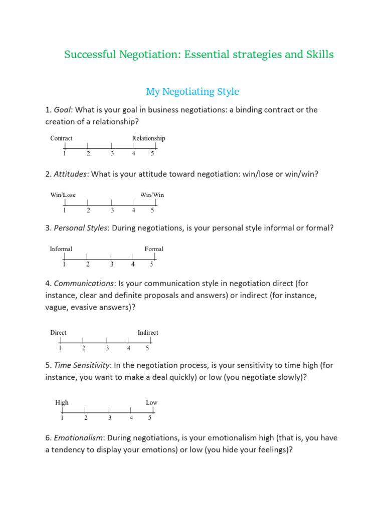Successfull Negotiation | PDF