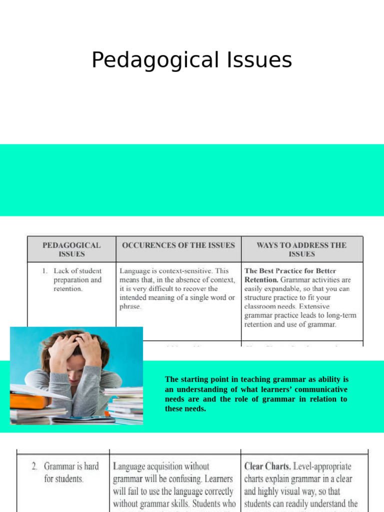 2 Pedagogical Issues in Teaching and Assessing Grammar | PDF