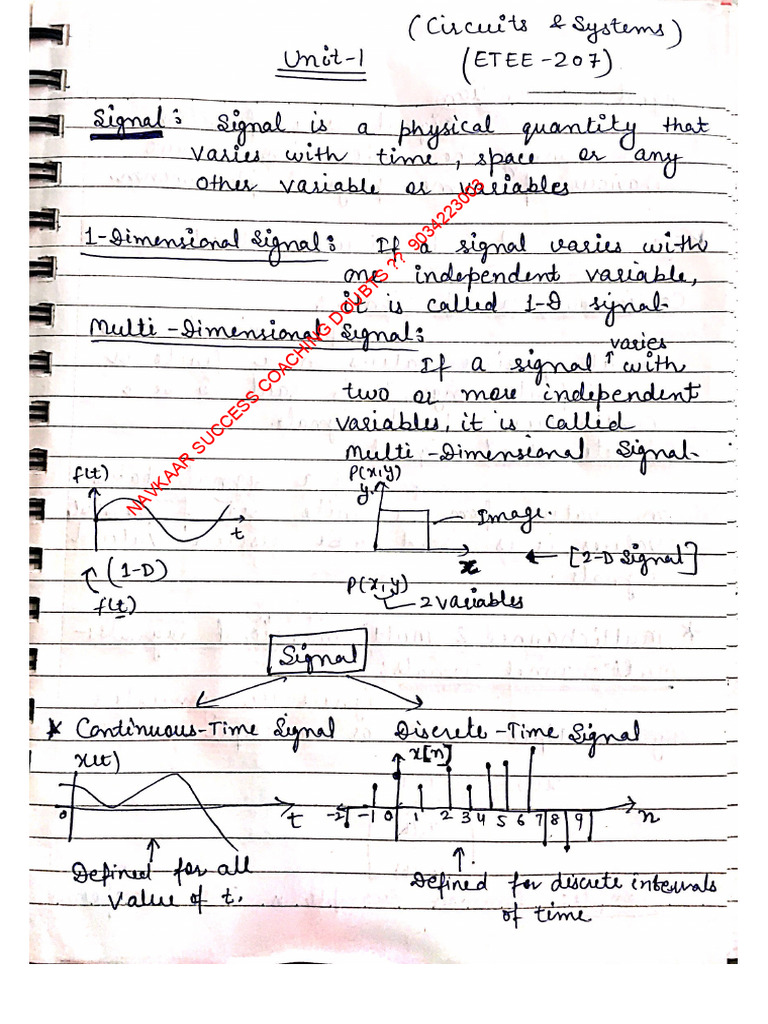 Classification of Signals | PDF