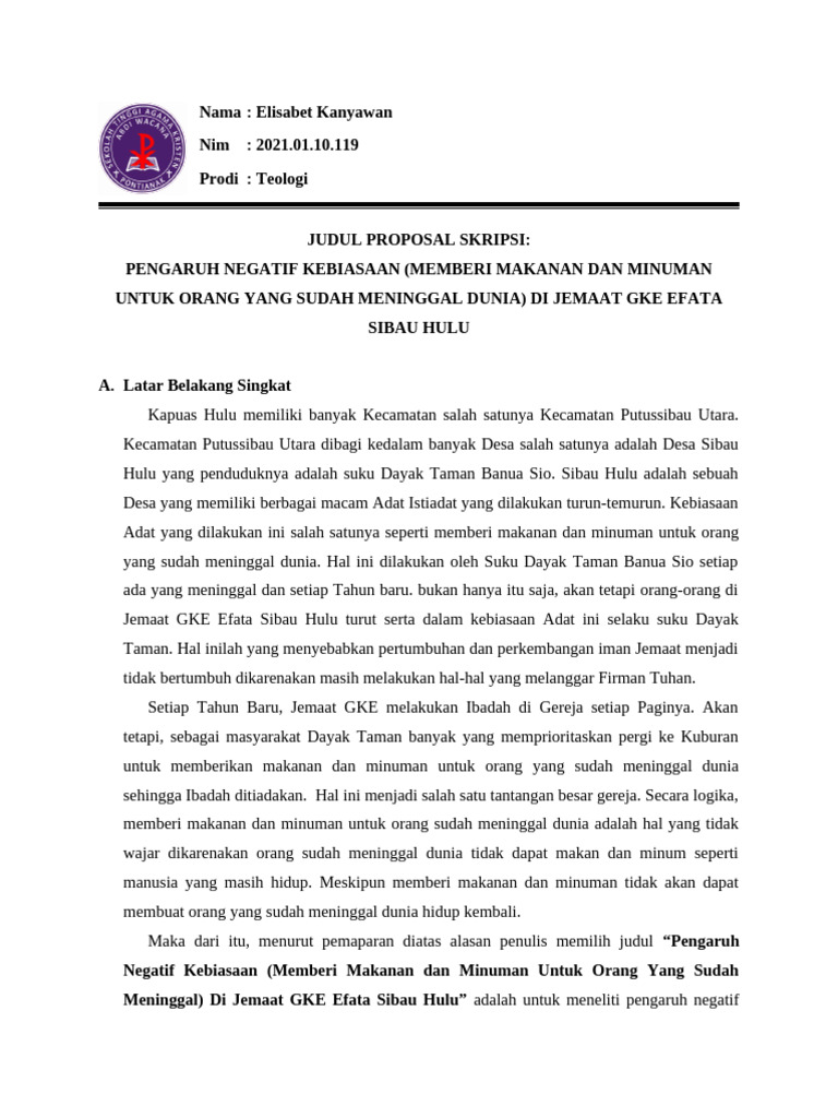 Judul Proposal | PDF