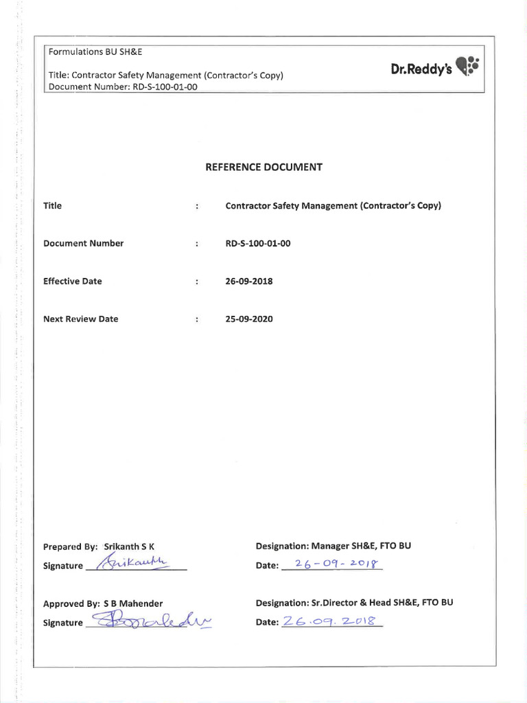 CSM Reference Document (ContractorsCopy) | PDF