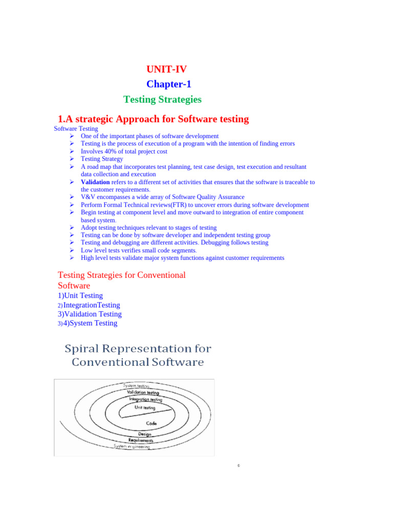 Software Engineering - Unit IV | PDF