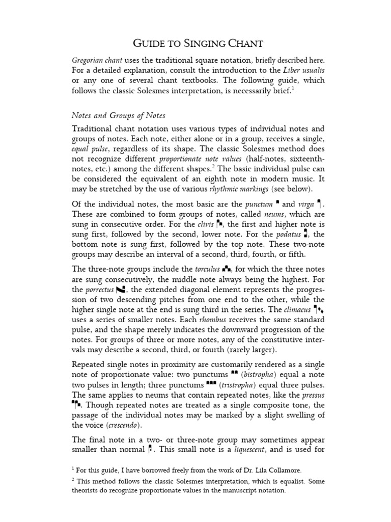 How+to+Read+Chant+notation | PDF