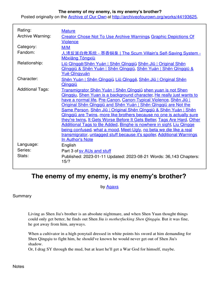 The Enemy of My Enemy Is | PDF