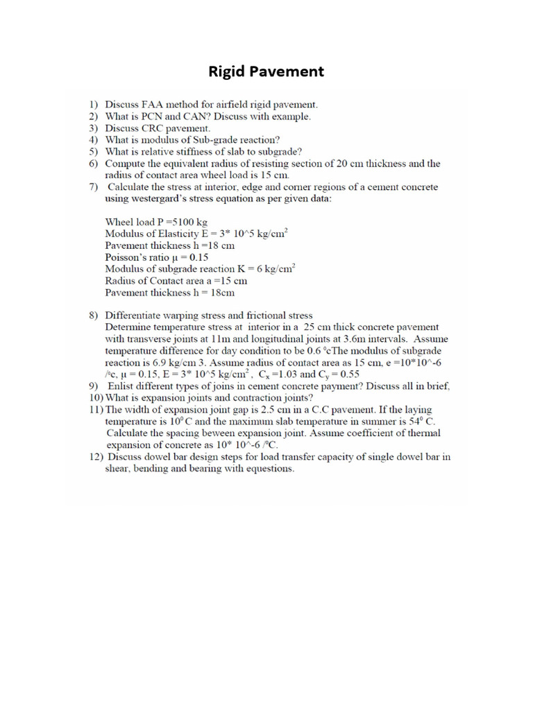 Rigid Pavement | PDF