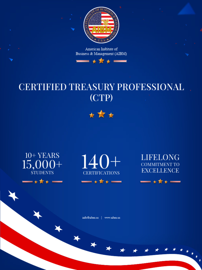 Certified Treasury Professional: 10+ YEARS | PDF