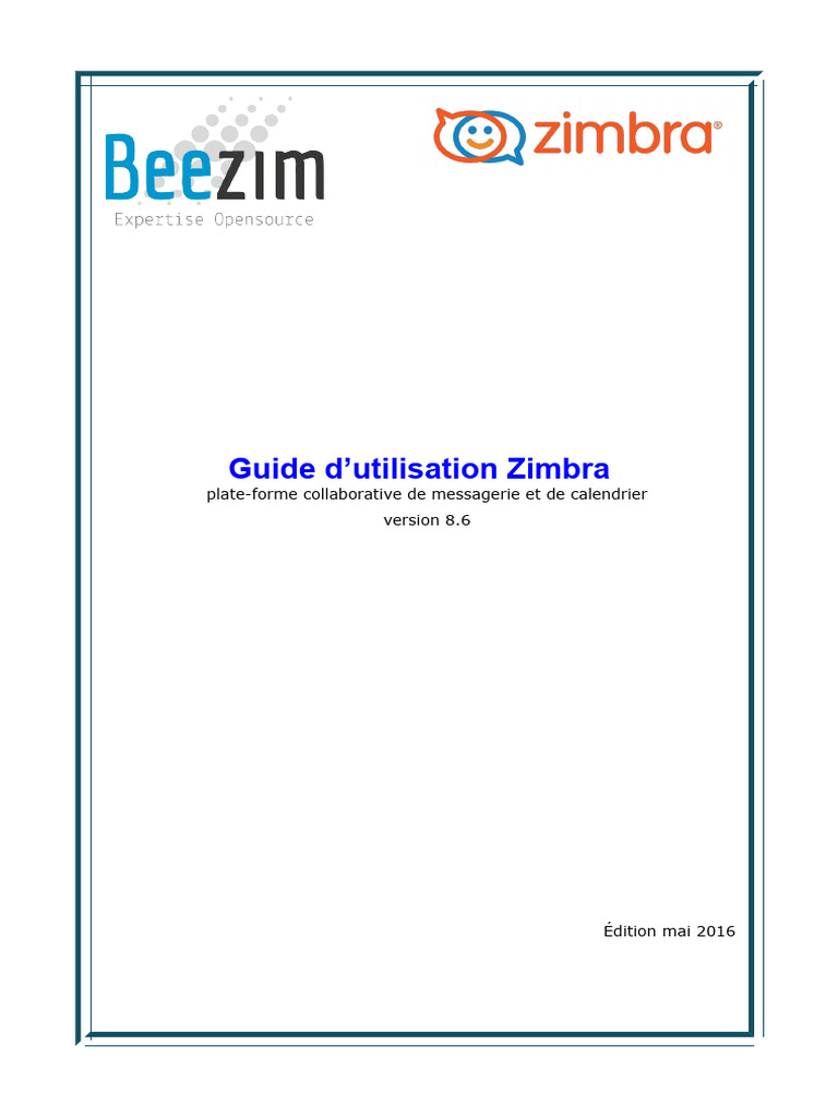 Zimbra Guide Utilisateur Complet | PDF