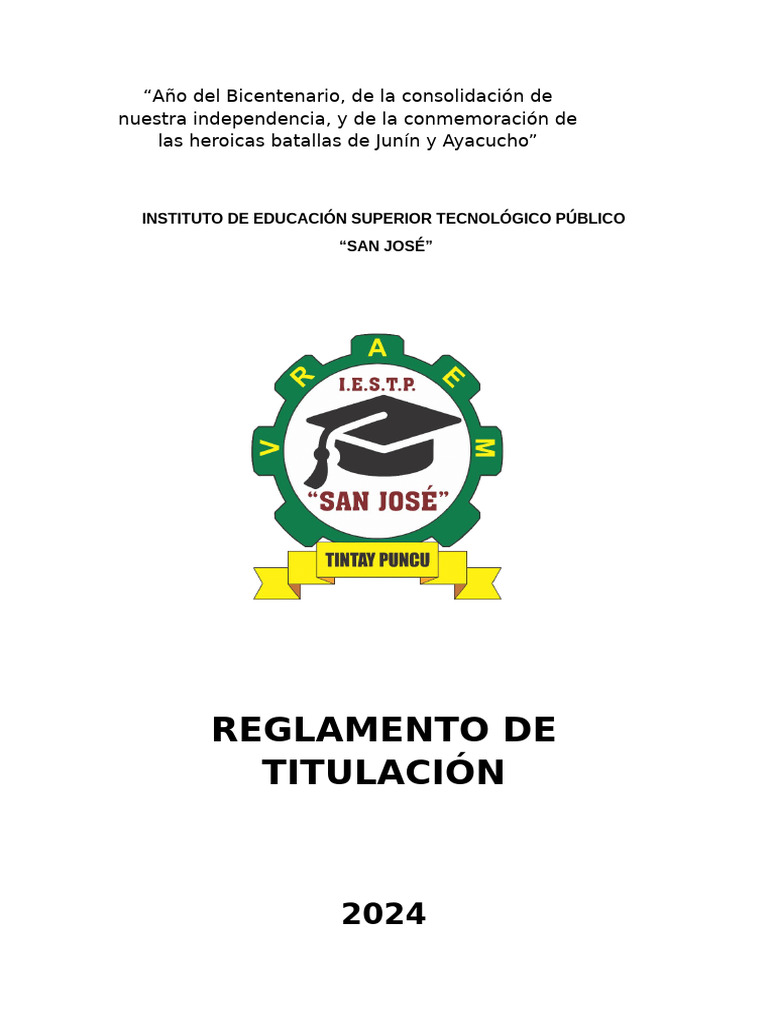 Reglamento de Titulacion 2024 | PDF