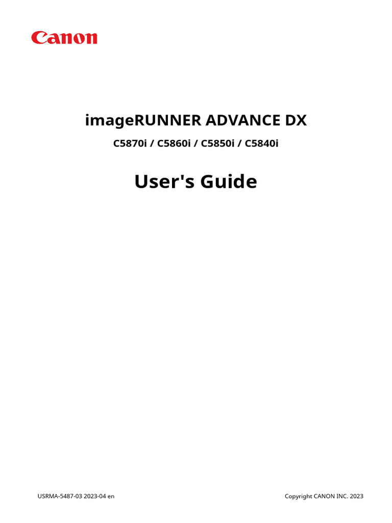 Iradv DX c5870 Usersguide en 3 | PDF