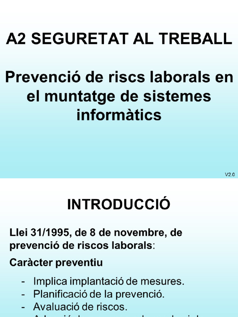 A2 Seguretat en El Treball | PDF