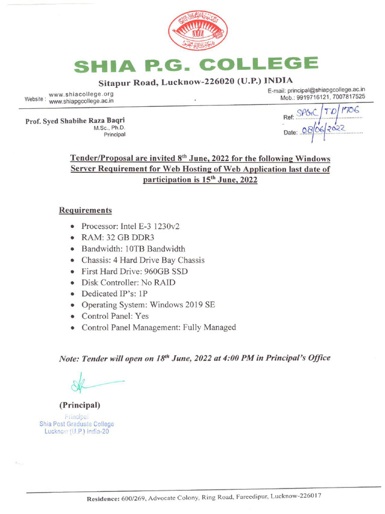Server Tender | PDF