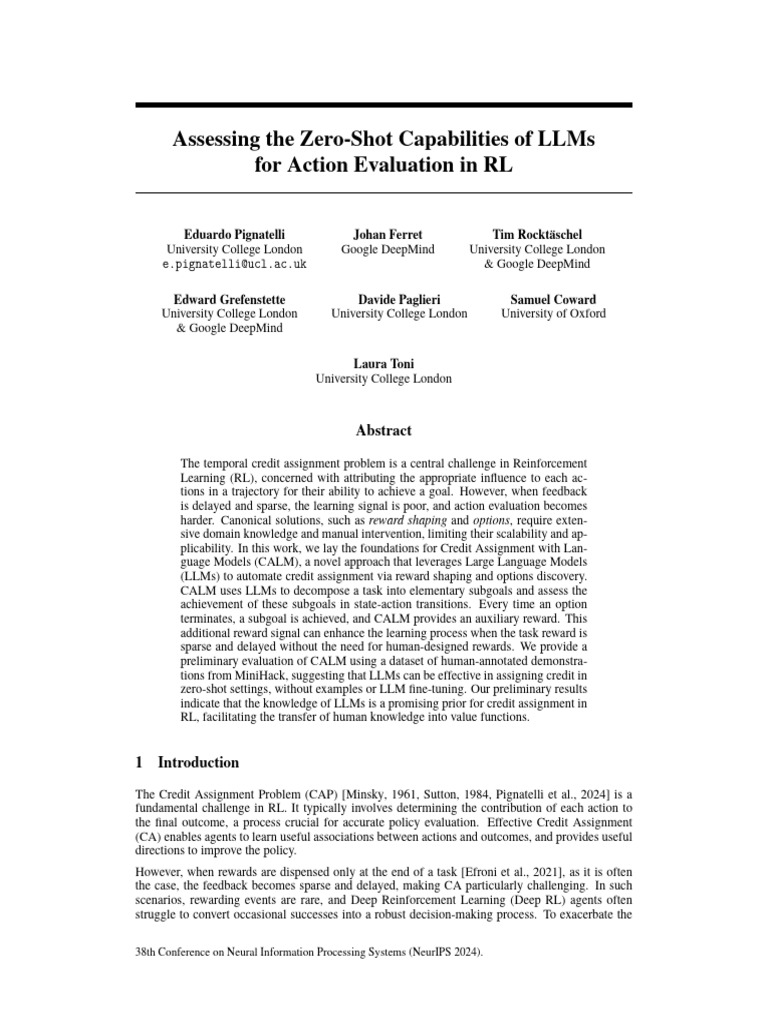 Assessing The Zero-Shot Capabilities of Llms For Action Evaluation in ...