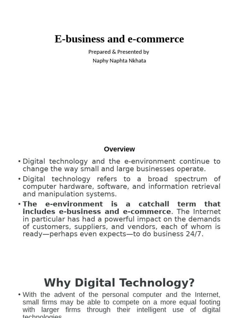 E Business and e Commerce | PDF