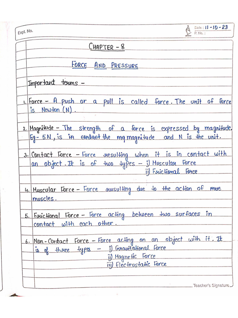 Force And Pressure Pdf