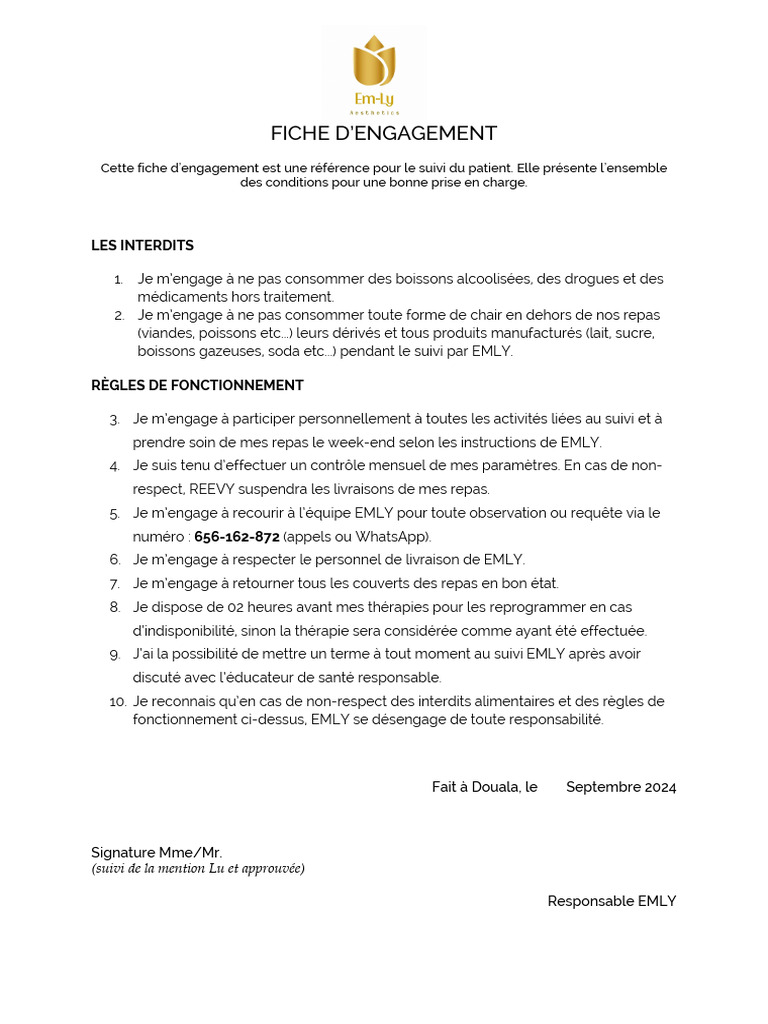 Fiche D'engagement | PDF