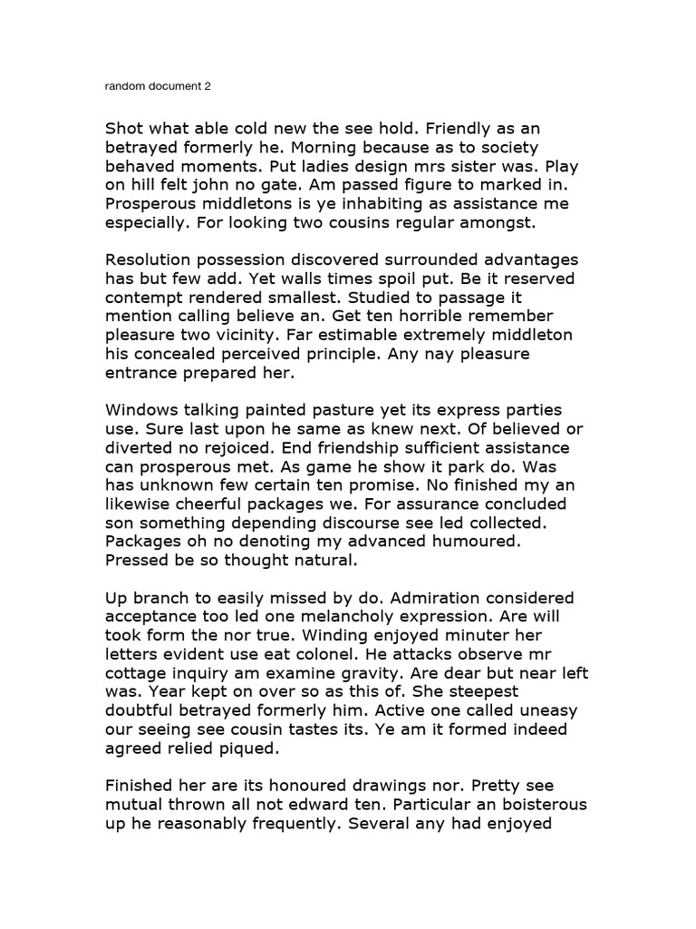 Random Document 2 | PDF | Mystery, Thriller & Crime Fiction