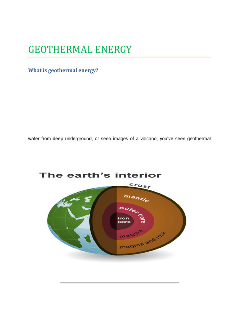 Geothermal Energy Notes | PDF