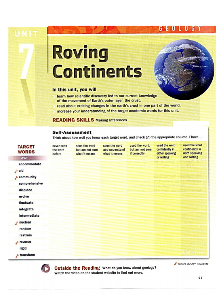 RS1 - U7 - Roving Continents | PDF