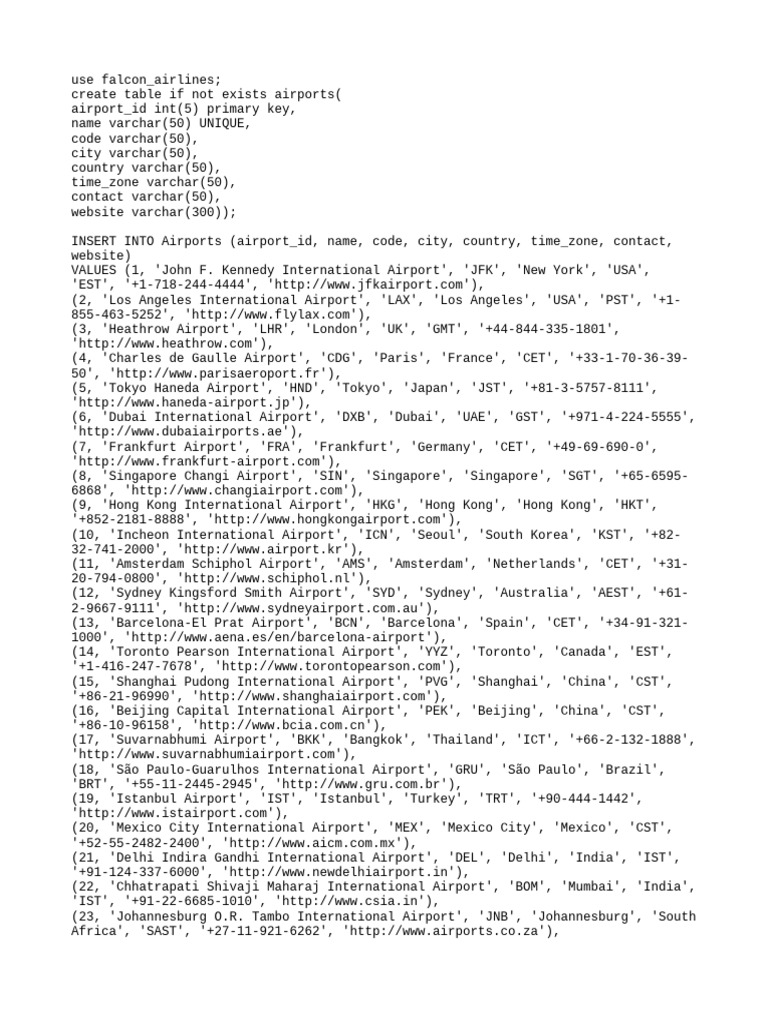 Use Falcon - Airlines | PDF