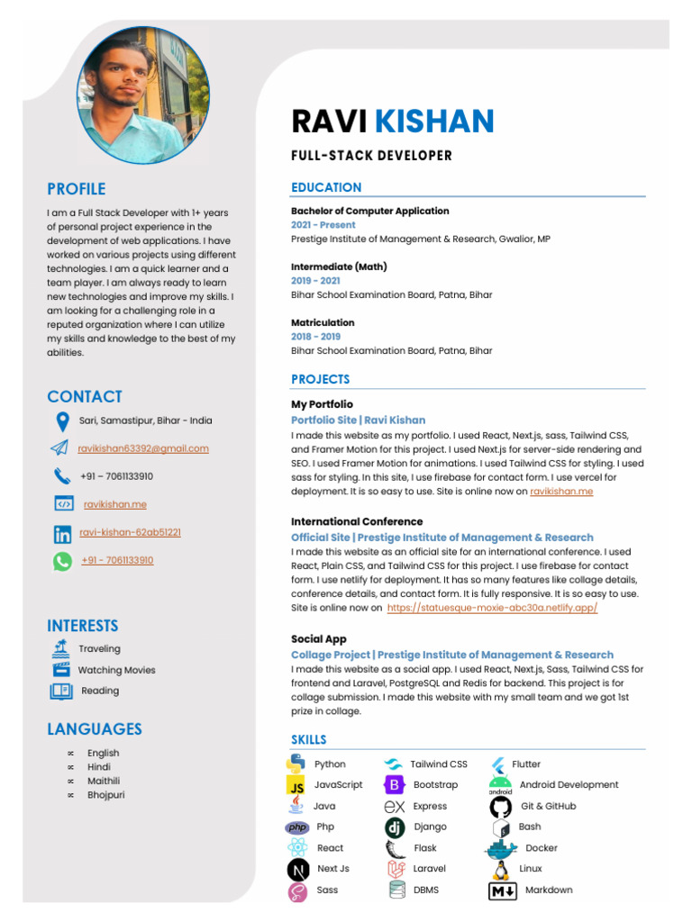 Kishan: Profile | PDF