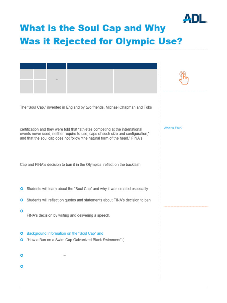 What Is The Soul Cap and Why Was It Rejected For Olympic Use | PDF ...