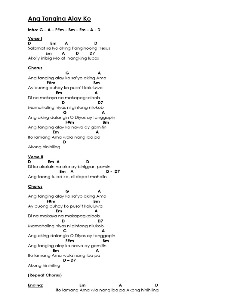 Ang Tanging Alay Ko | PDF