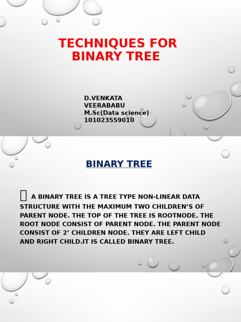 Techniques For Binary Tree | PDF