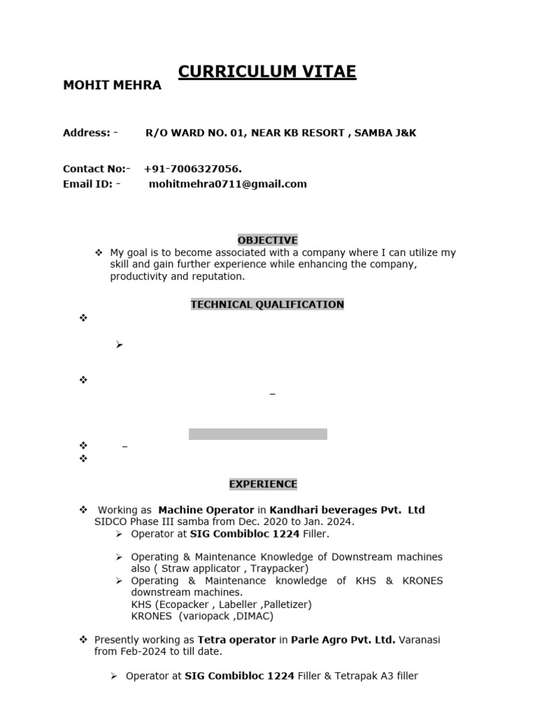 MOHIT MEHRA Production - 1 | PDF