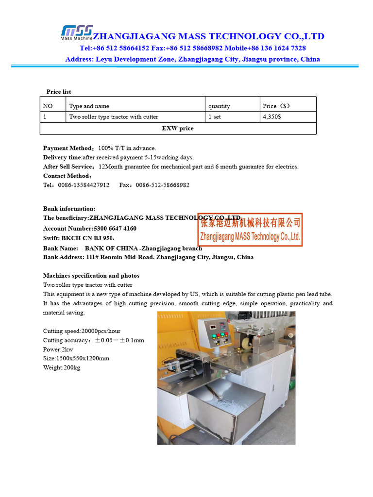 Tractor and Cutter | PDF