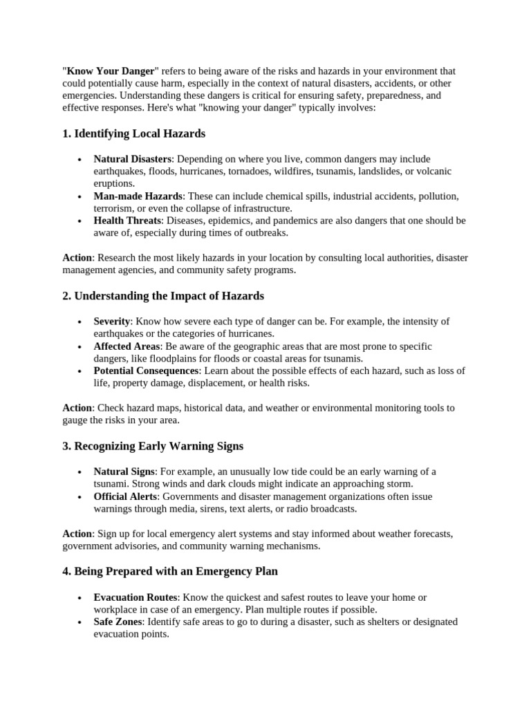 Know Your Danger | PDF