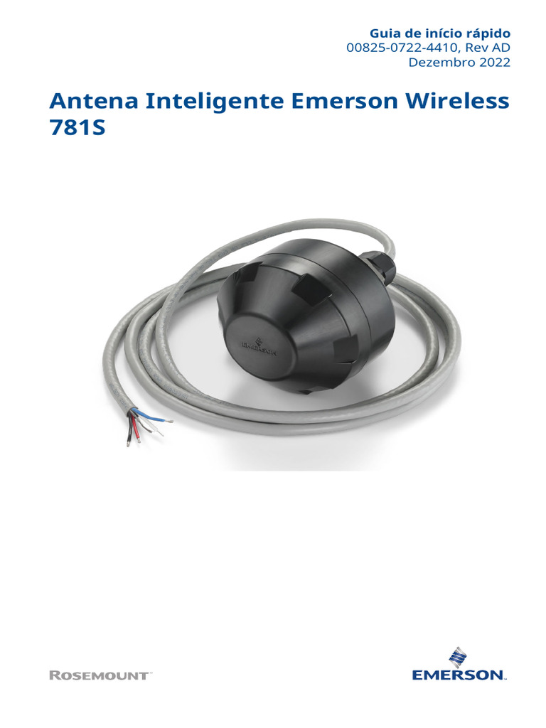 Emerson Wireless 781s PT BR 7275896 Guia de Início Rápido Antena ...