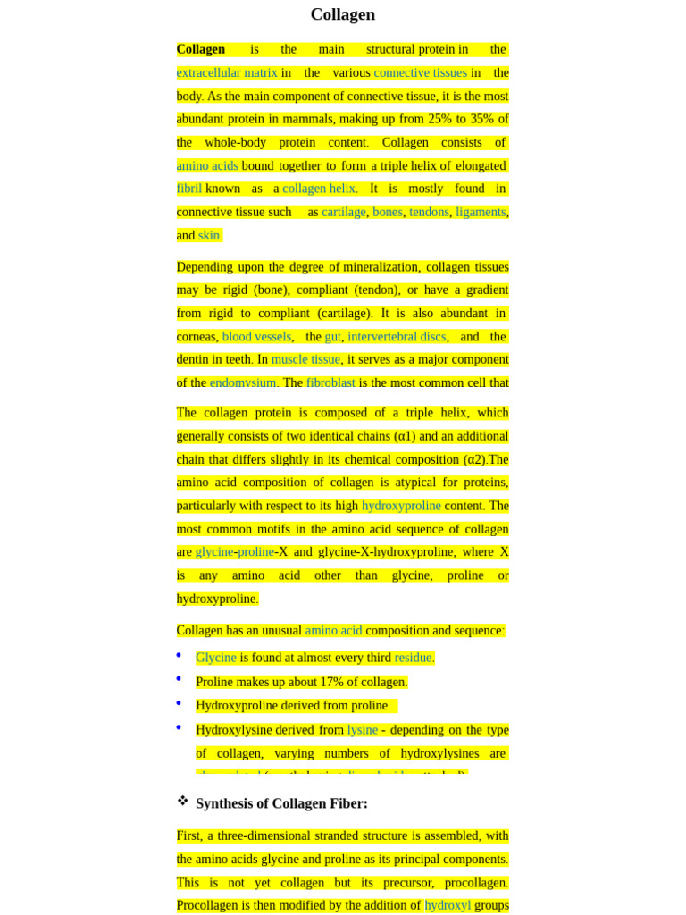 Collagen | PDF