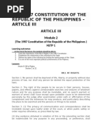 1987 Philippine Constitution - Article 3 Bill of Rights | PDF | Ex Post ...