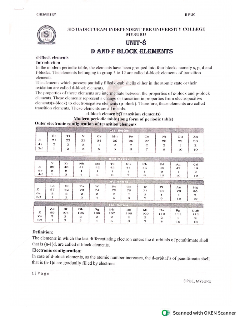 D and F Block | PDF