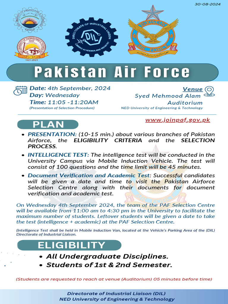 PAF Recruitment Drive 2024 | PDF