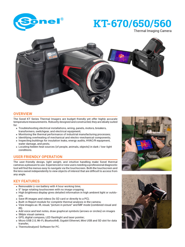 Brosur Thermal Imagers - SONEL KT-670 | PDF