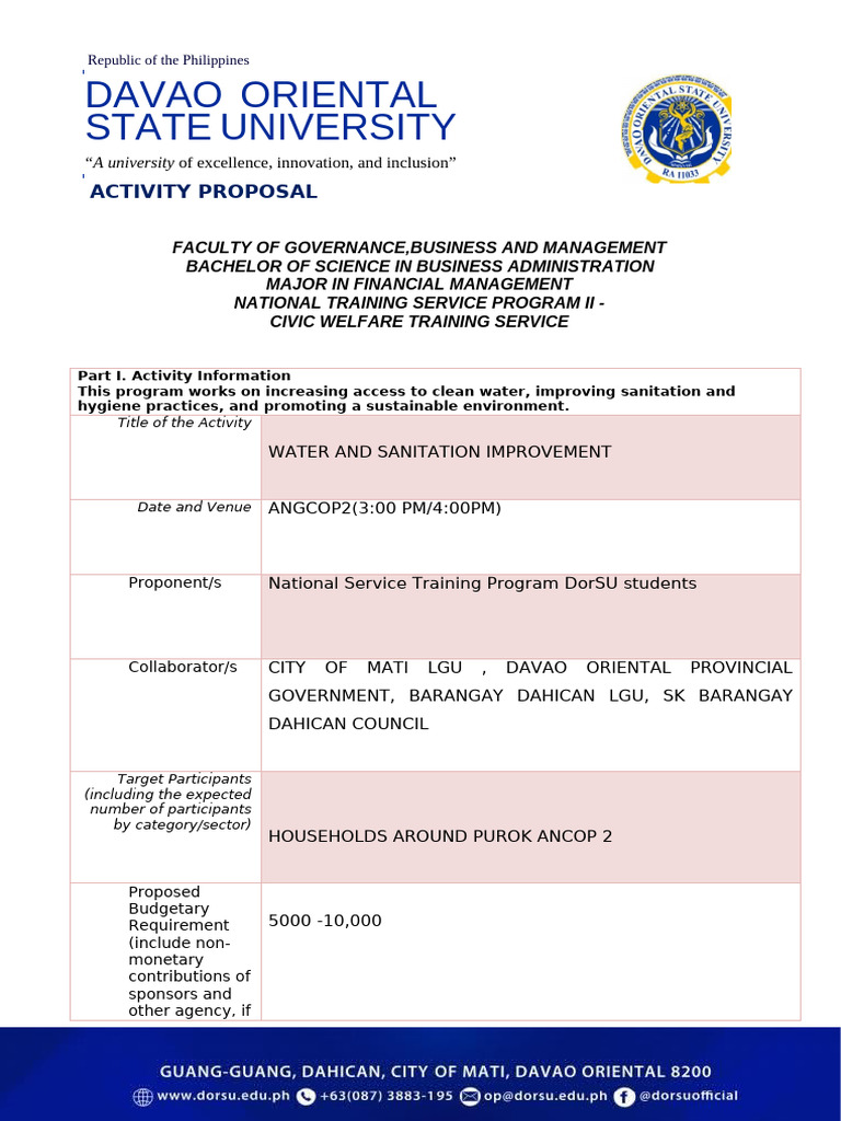 Activity-Proposal-JOSHUA | PDF