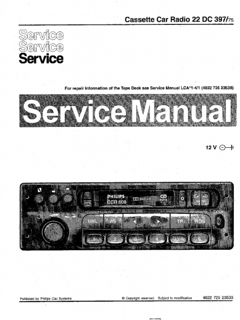 Philips 22dc397 Ccr600 SM | PDF