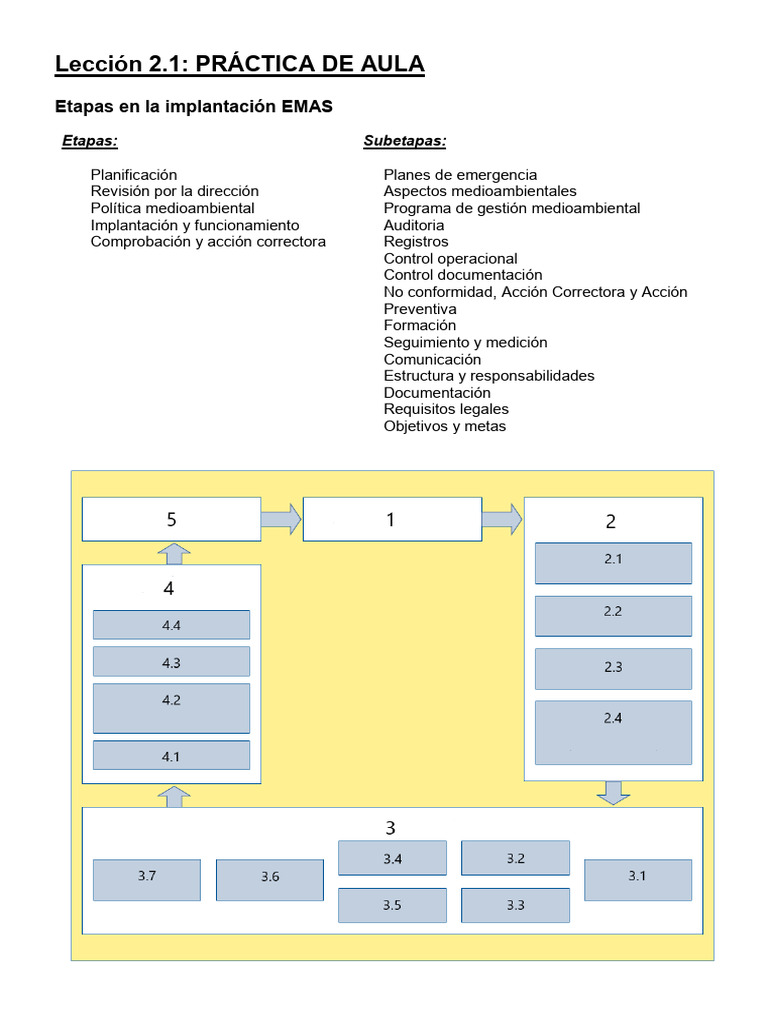 Lec021 Práctica de Aula Etapas en La Implantación Emas | PDF