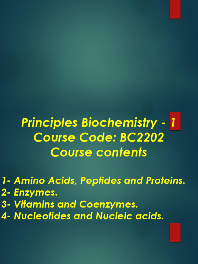 Lecture 1 Biophysics | PDF