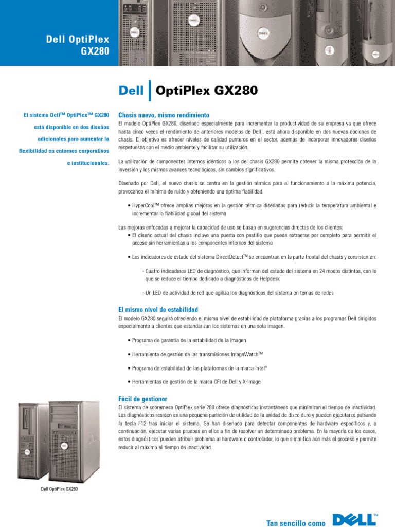 Optix gx280 New Es | PDF | Dispositivo de almacenamiento de datos | Dell