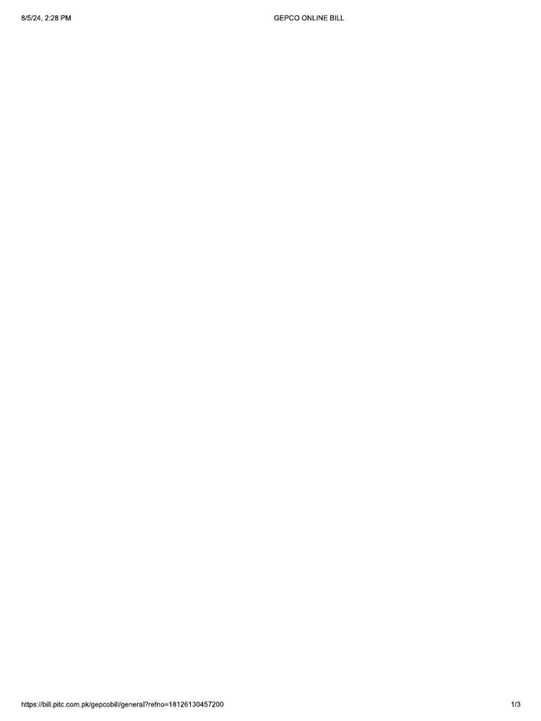 Gepco Bill 203 | PDF