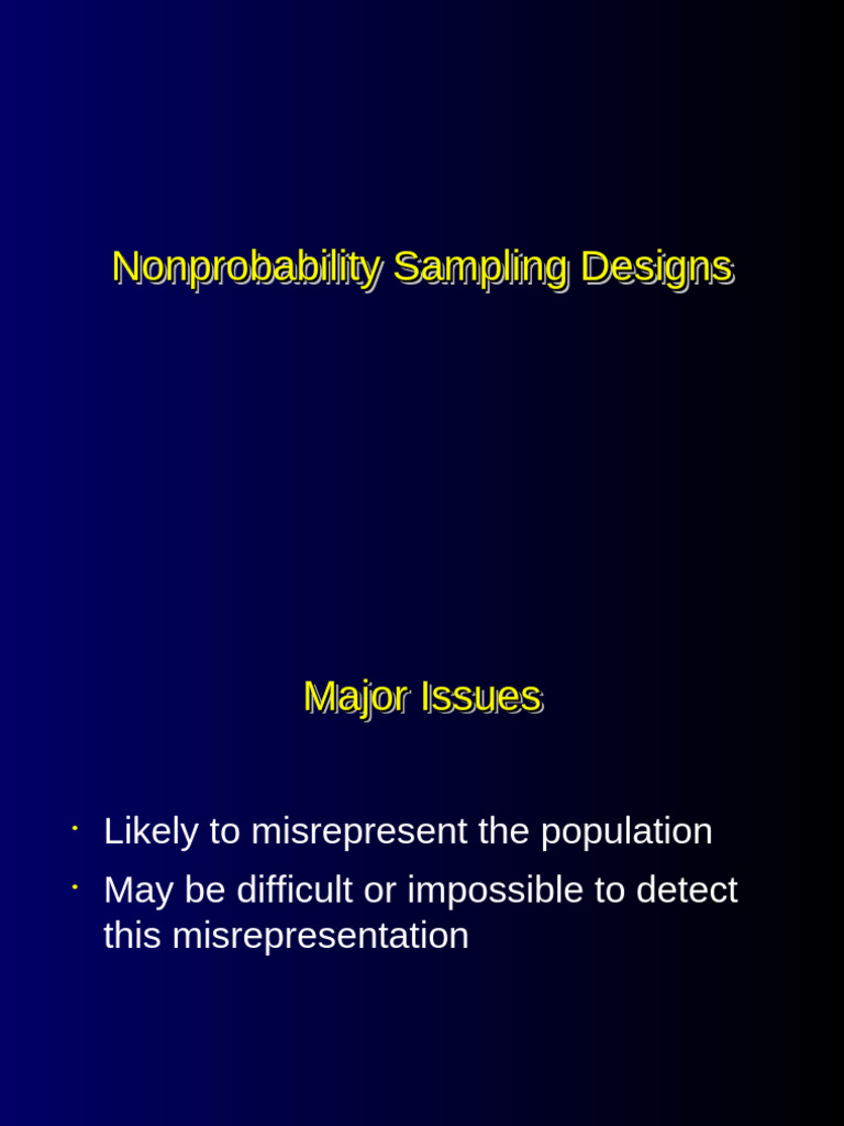 Types of Nonprobability Sampling Methods | PDF | Sampling (Statistics) | Self-Improvement