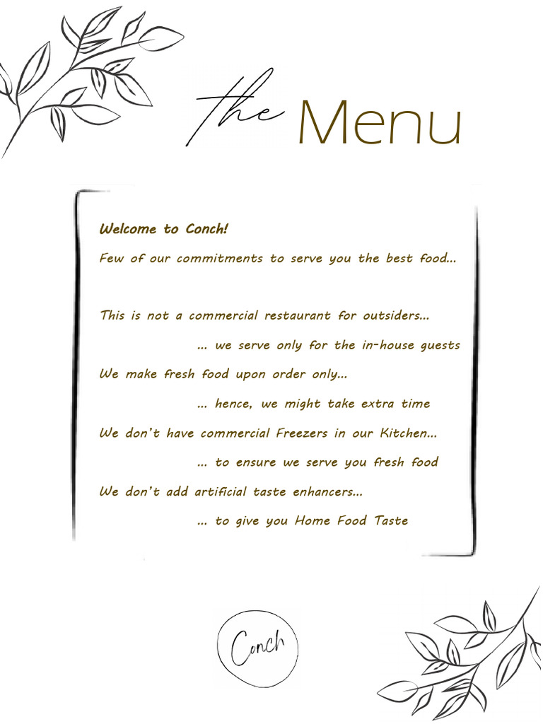 Menu Card | PDF
