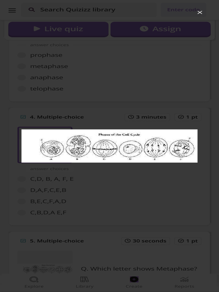 Cell Cycle and Cell Division Questions & Answers | PDF